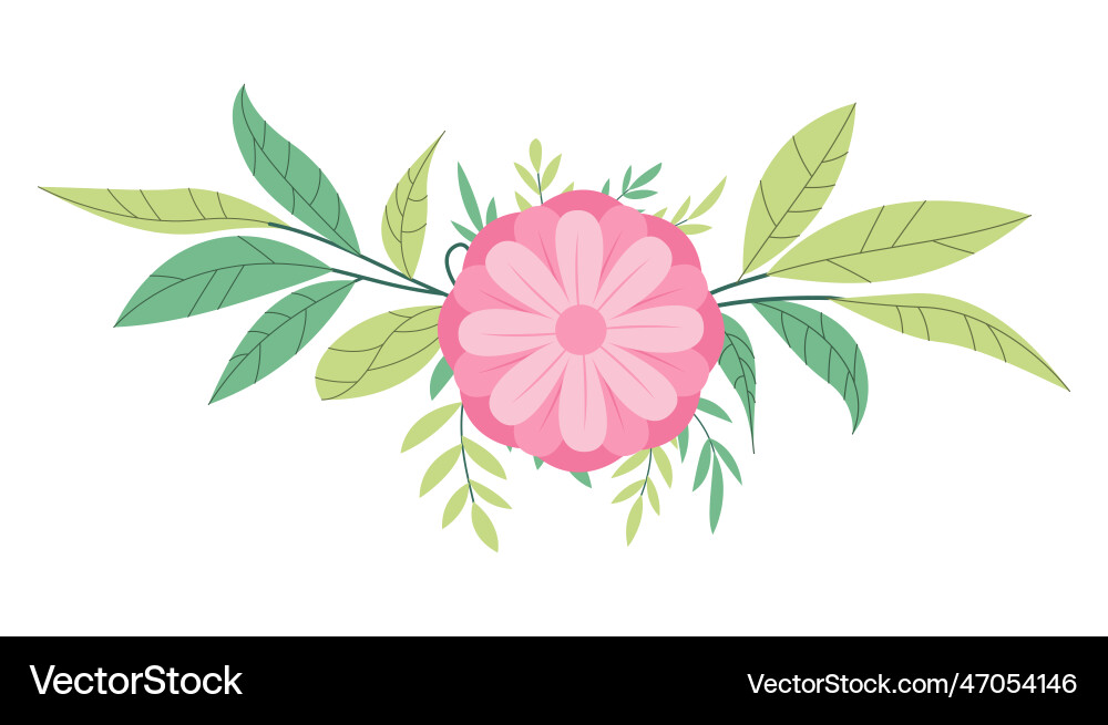 Flat floral arrangement it fits for wedding Vector Image