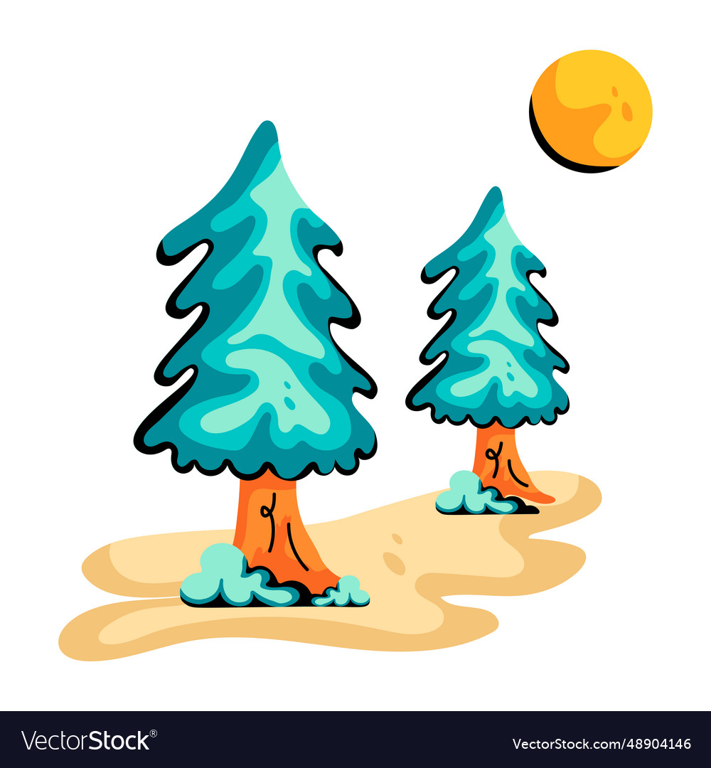 Forest trees Royalty Free Vector Image - VectorStock