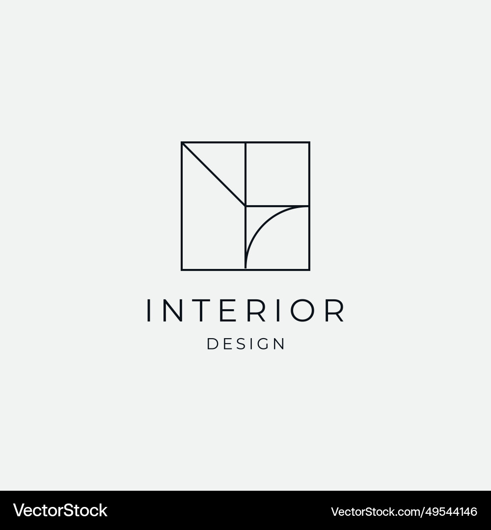 Interior logo design Royalty Free Vector Image