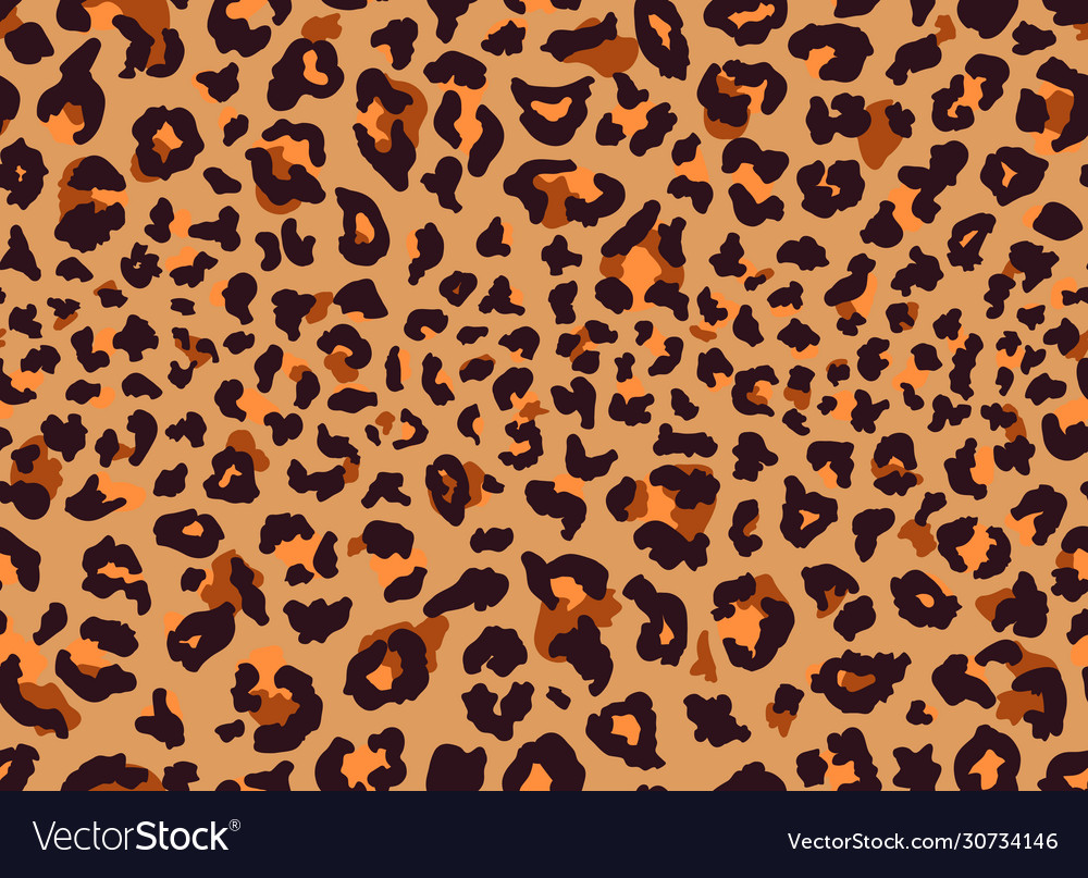 Seamless leopard fur pattern Royalty Free Vector Image