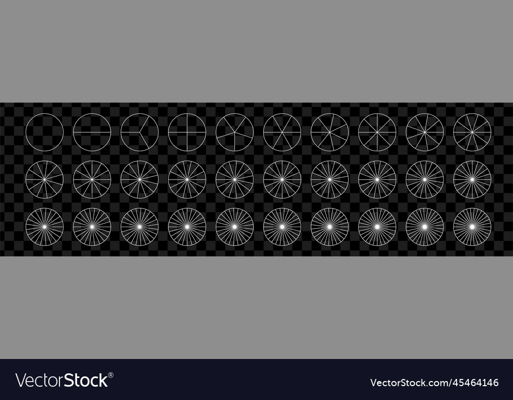 Segment slice set simple geometry diagram Vector Image