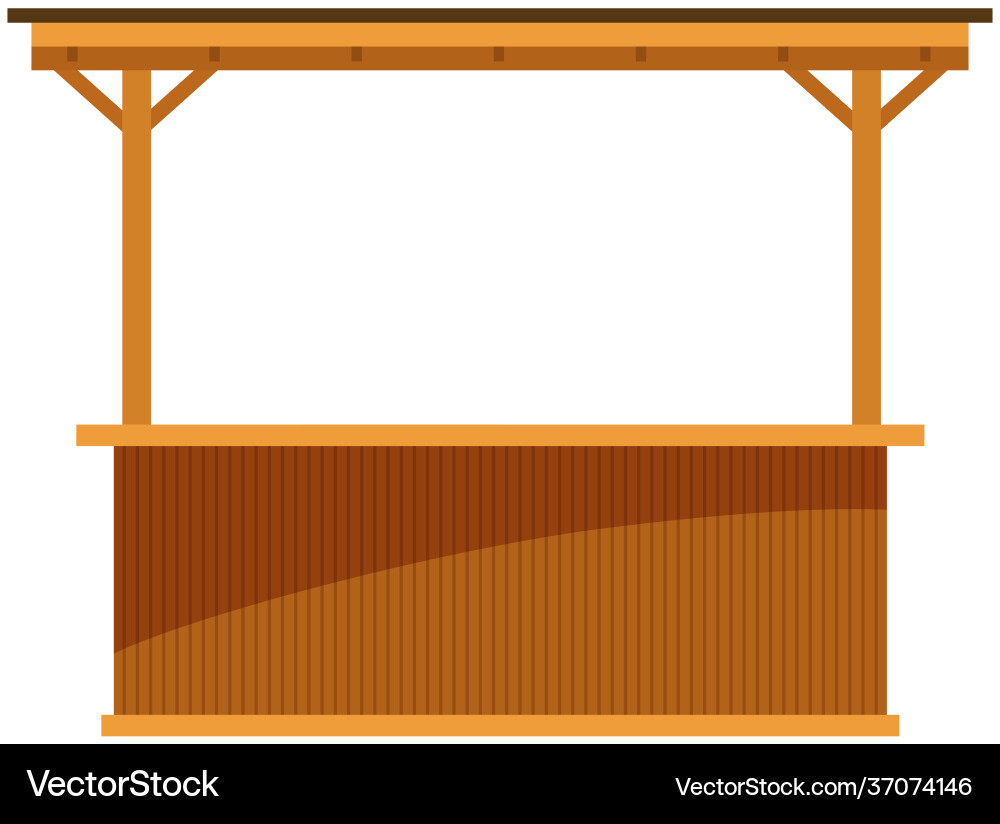 Set about wooden outdoor bars Royalty Free Vector Image