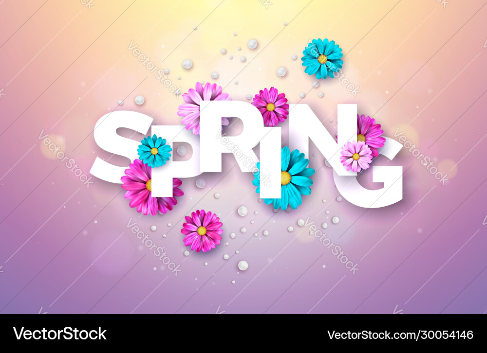Spring nature design with beautiful colorful Vector Image