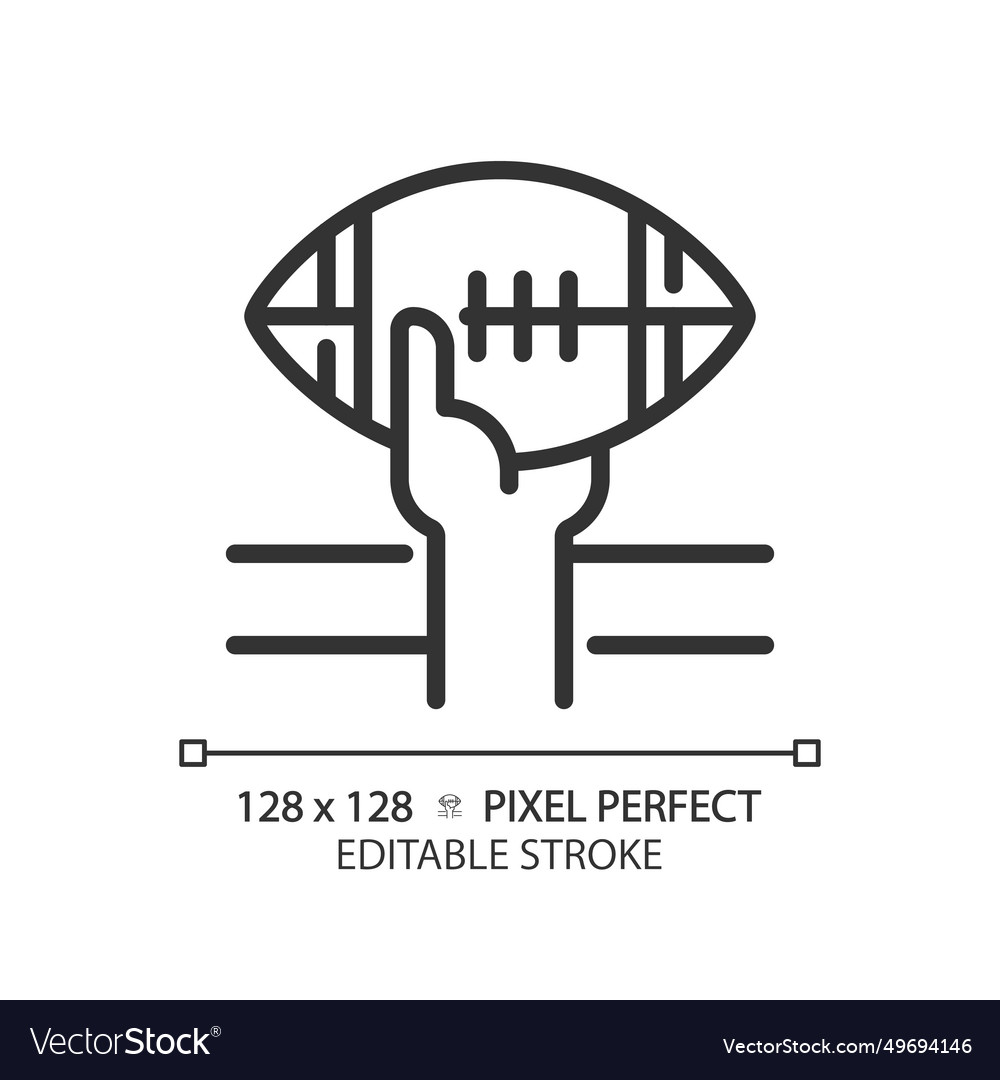 Touchdown linear icon Royalty Free Vector Image