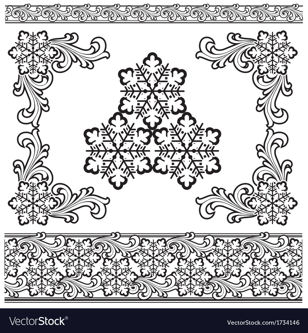 Winter design elements Royalty Free Vector Image