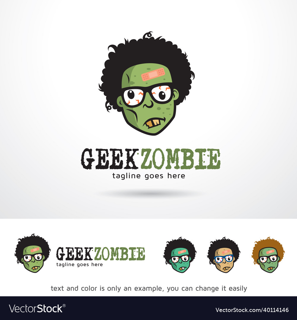 Zombie logo template Royalty Free Vector Image