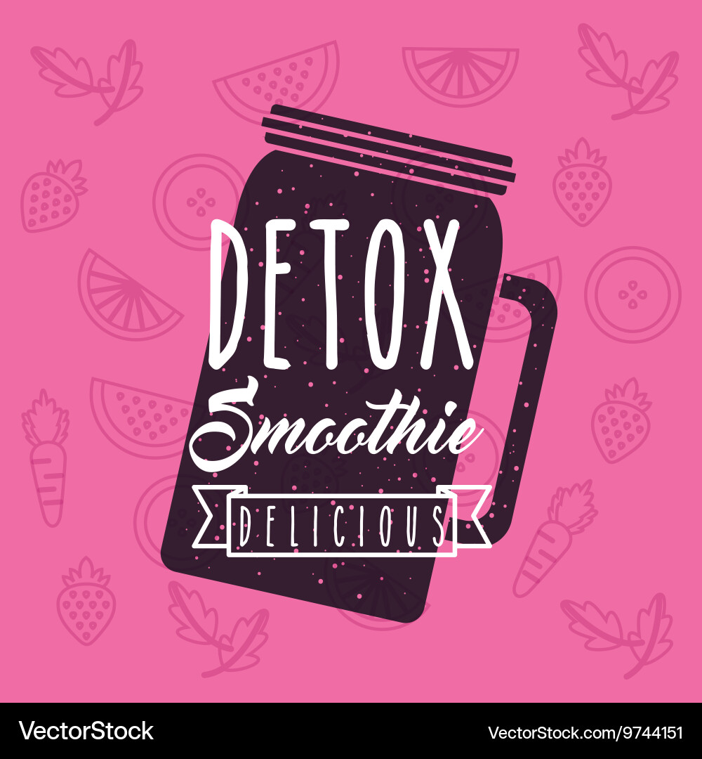 Detox icon smoothie and juice design Royalty Free Vector