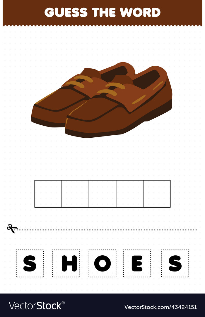 Education game for children guess the word Vector Image
