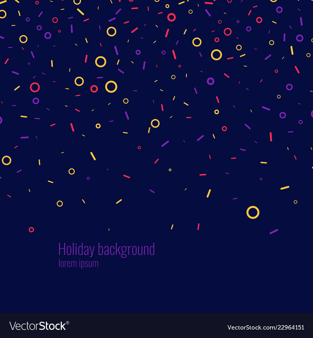 Festive abstract background with confetti Vector Image