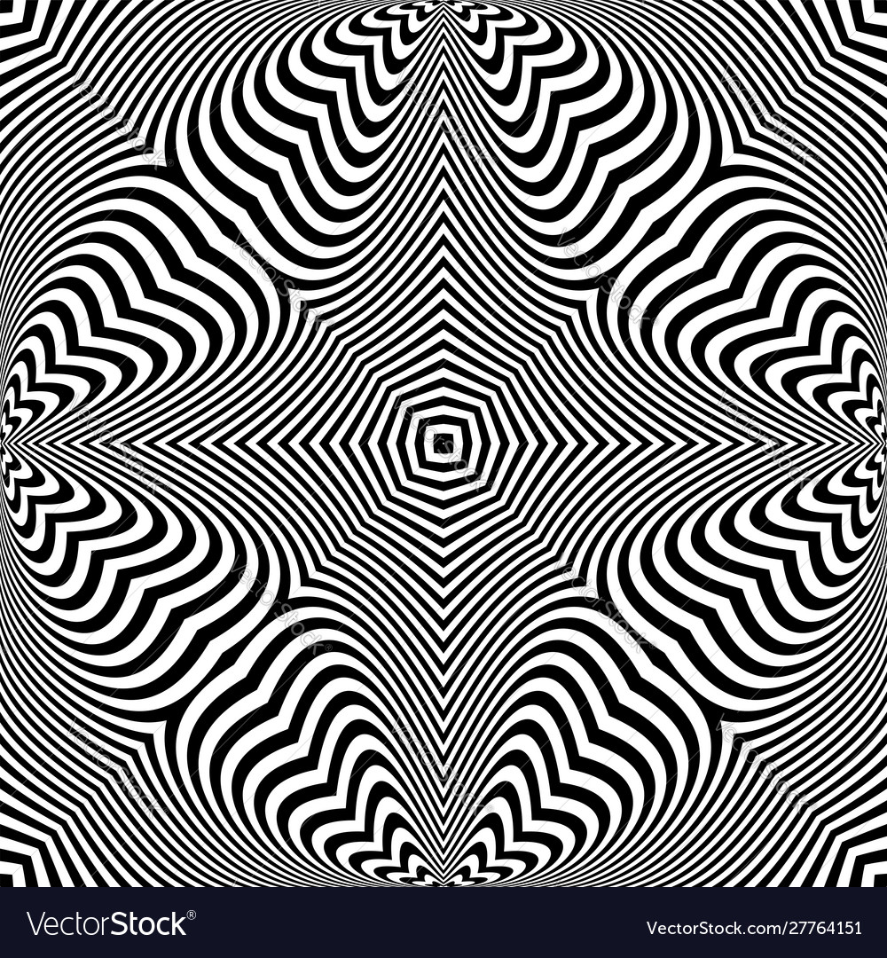 Geometric op art pattern Royalty Free Vector Image