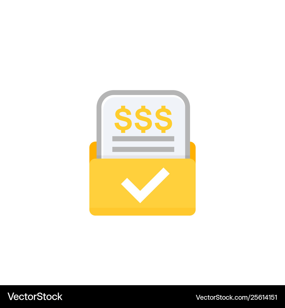 Invoice bill form icon on white Royalty Free Vector Image