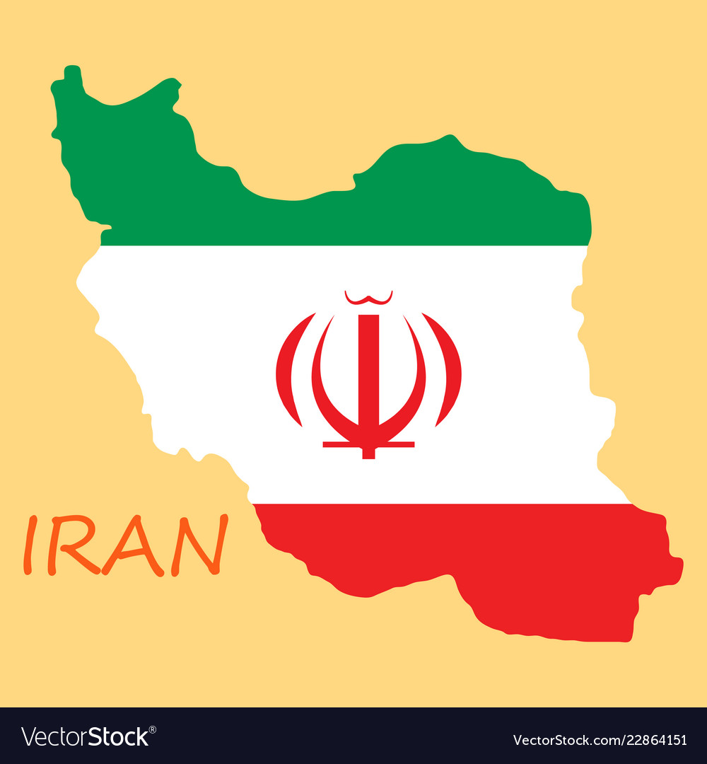 Iran Flag Map Iran Map With Flag Inside Stock Vector. Illustration Of