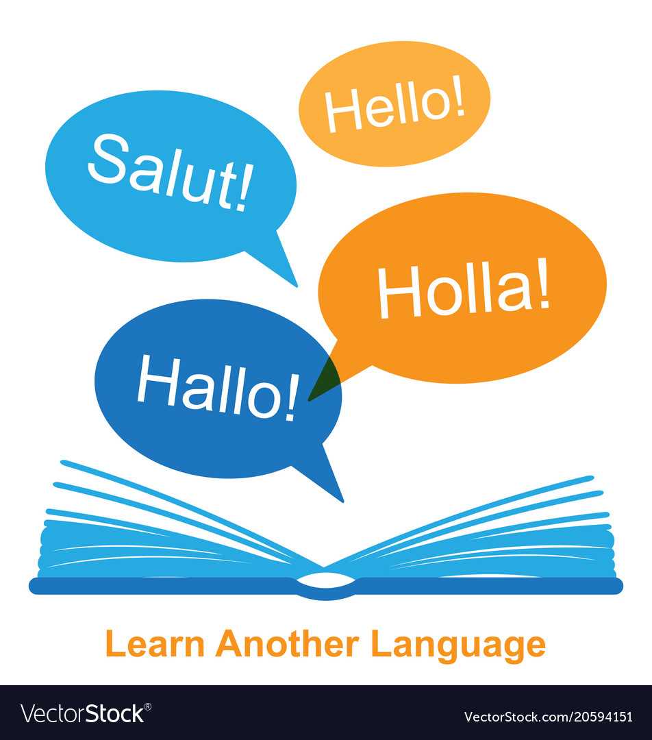 Learn another language concept Royalty Free Vector Image