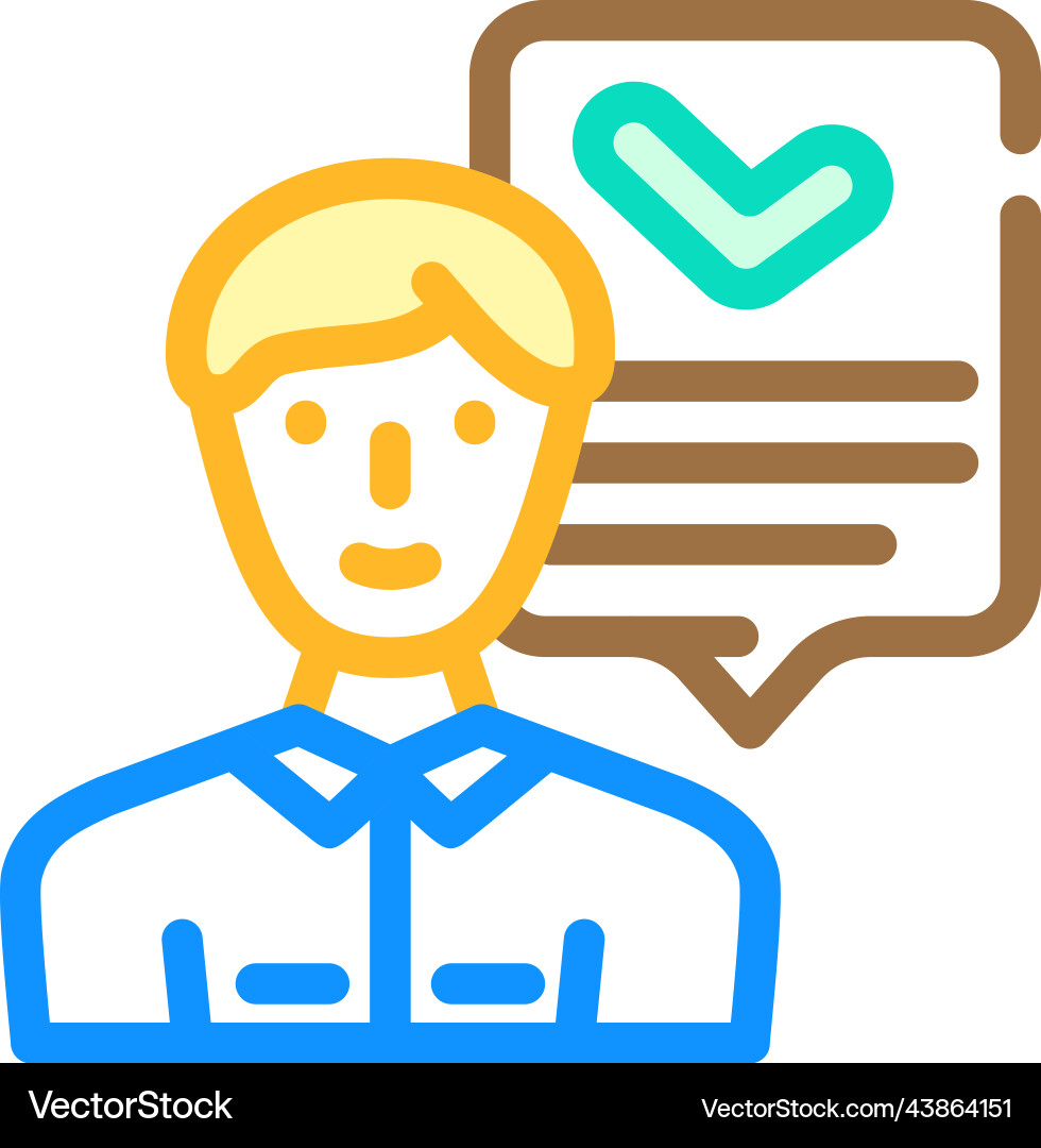 Mql marketing qualified lead color icon Royalty Free Vector