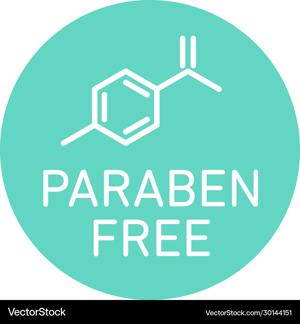 Paraben free icon cosmetic label Royalty Free Vector Image