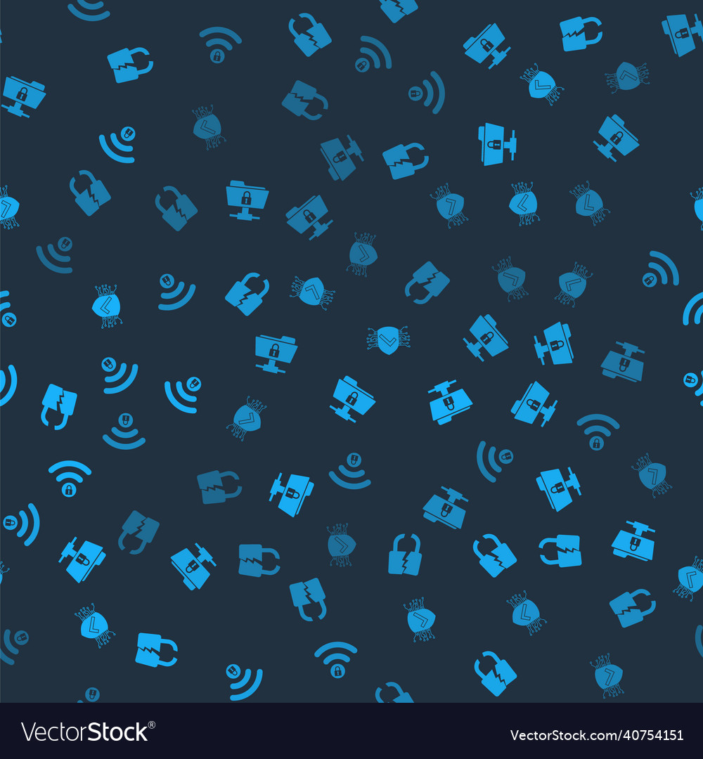 Set broken or cracked lock ftp folder and cyber Vector Image