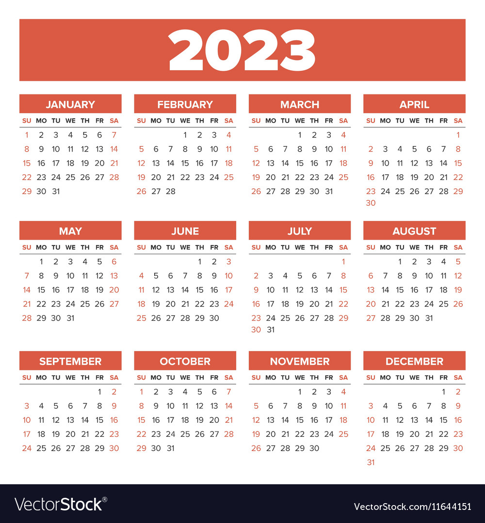 Free Download Printable Calendar 2023 In One Page Clean Design 