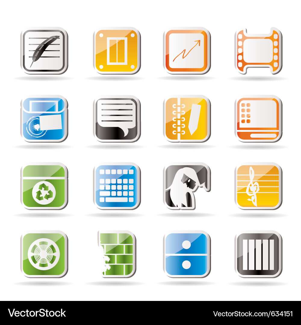 Simple business and mobile phone icons Royalty Free Vector