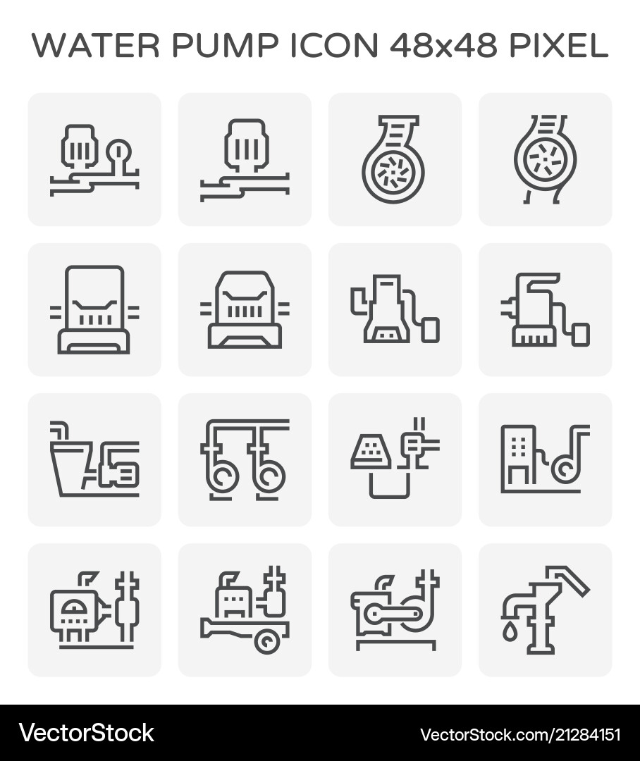Water pump icon Royalty Free Vector Image - VectorStock