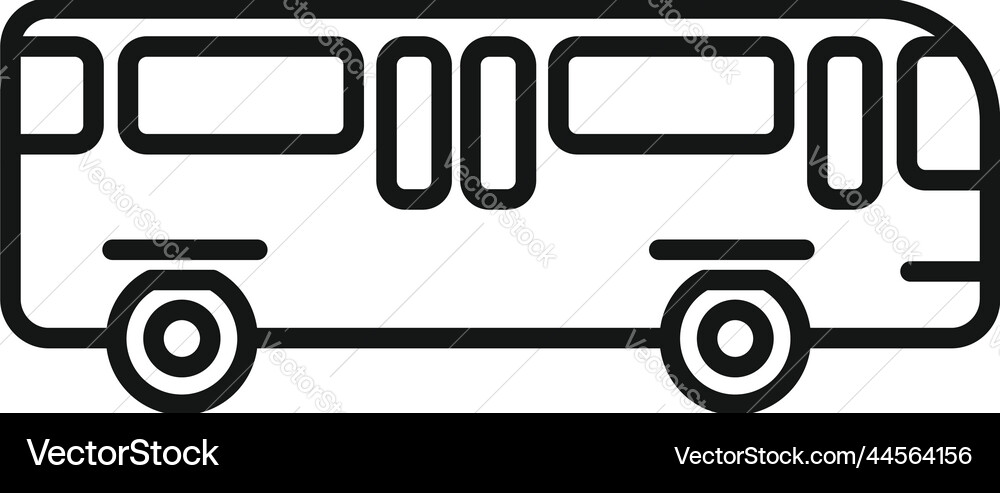 Airport bus icon outline ground support Royalty Free Vector