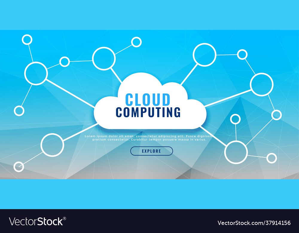 Cloud computing banner design concept Royalty Free Vector