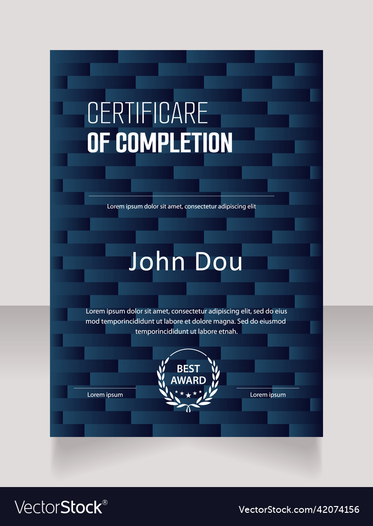Coding Course Certificate Design Template Vector Image