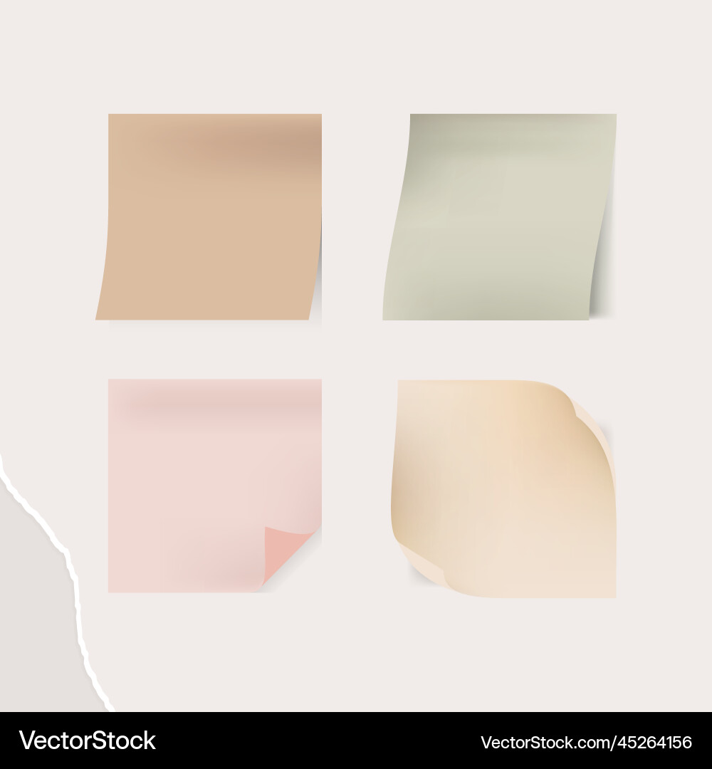 Colorful paper note collection social ads template