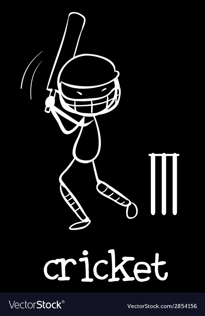 Cricket Royalty Free Vector Image - VectorStock