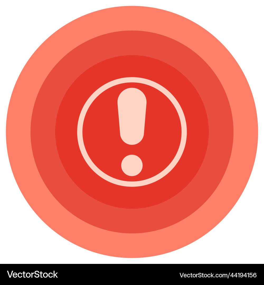 Dangerous important place sign exclamation mark Vector Image
