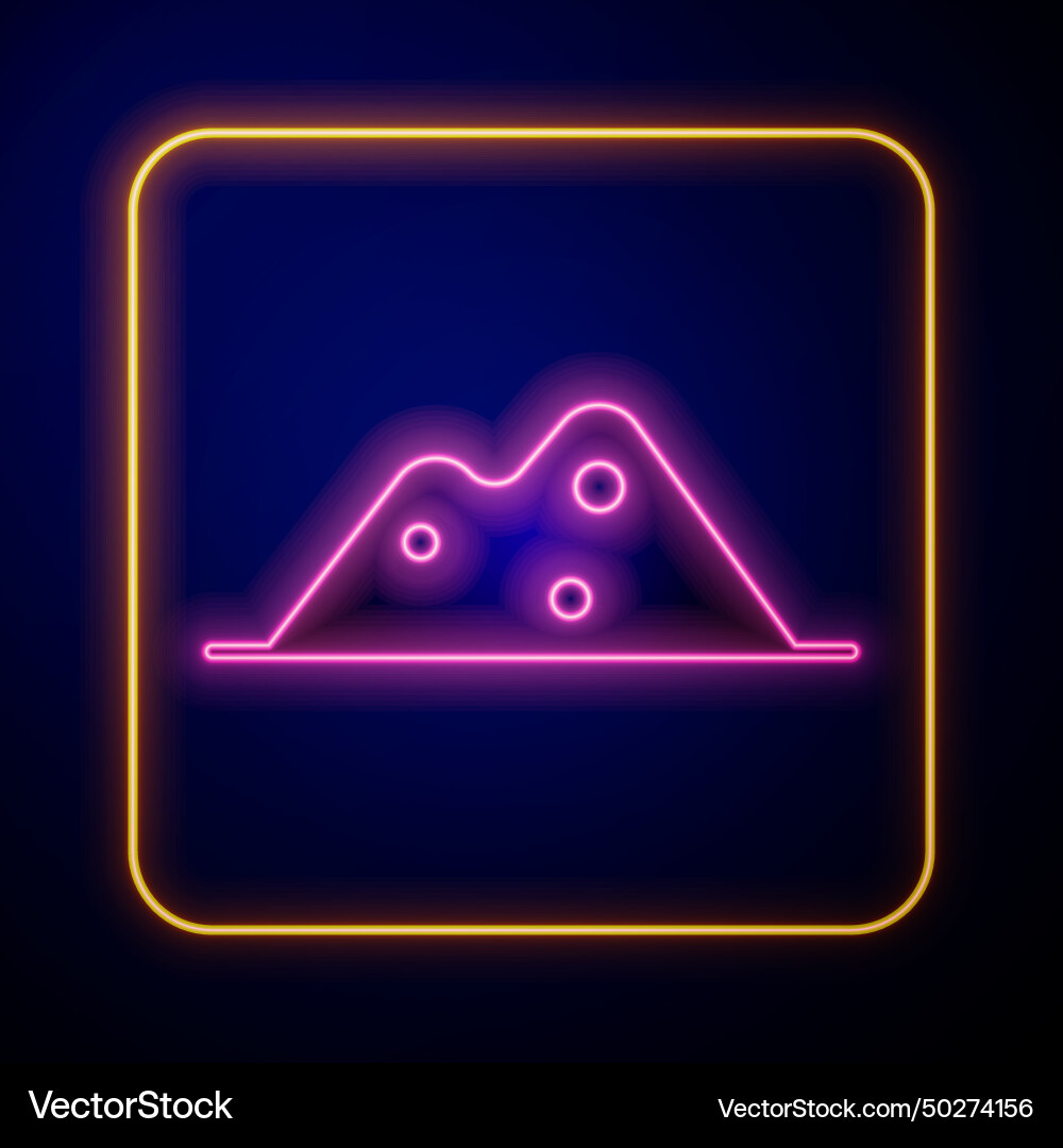 Glowing neon salt icon isolated on black Vector Image