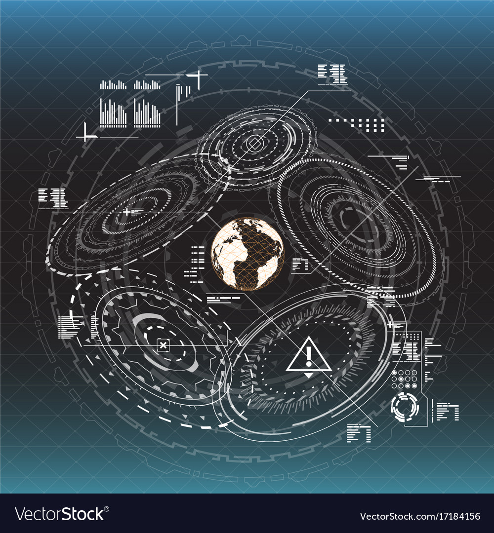 Infographic elements head-up display elements Vector Image