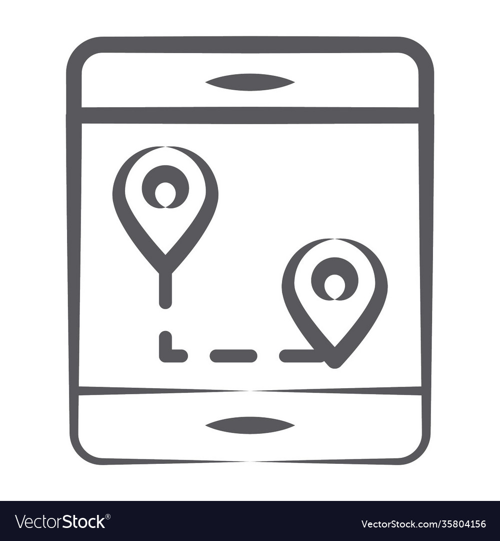 Mobile map Royalty Free Vector Image - VectorStock
