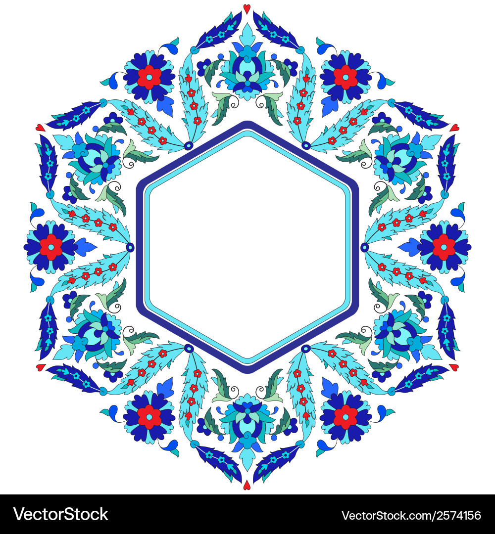 Ottoman motifs design series sixty eight Vector Image