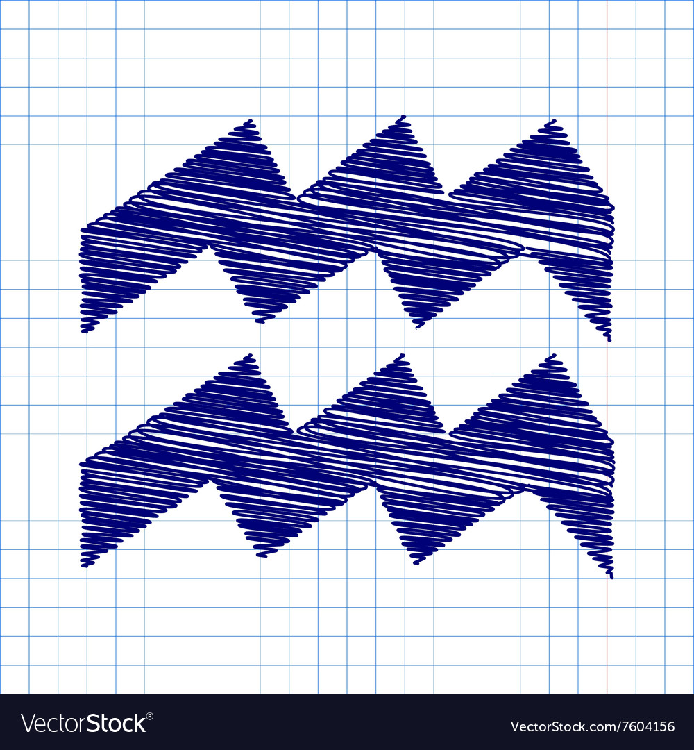 Scribble icon with pen effect Royalty Free Vector Image