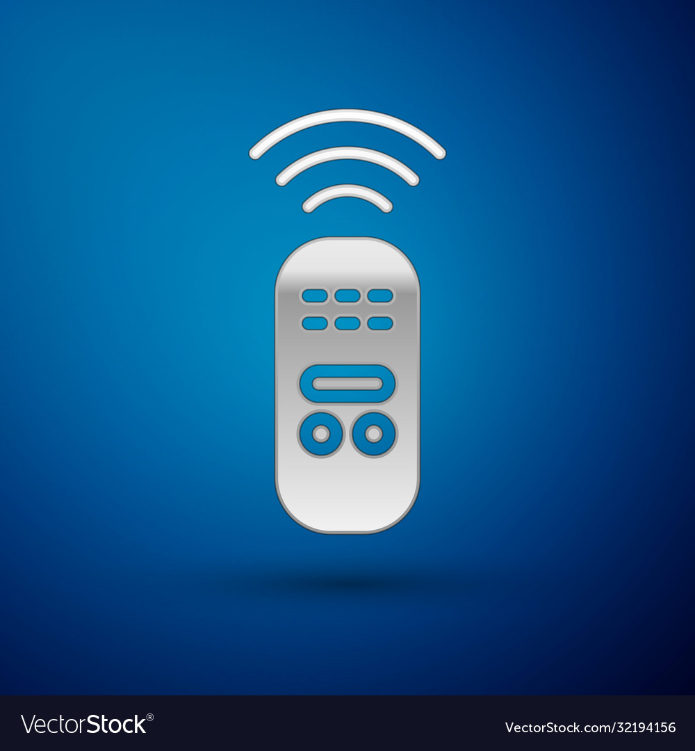 Silver smart remote control system icon isolated Vector Image