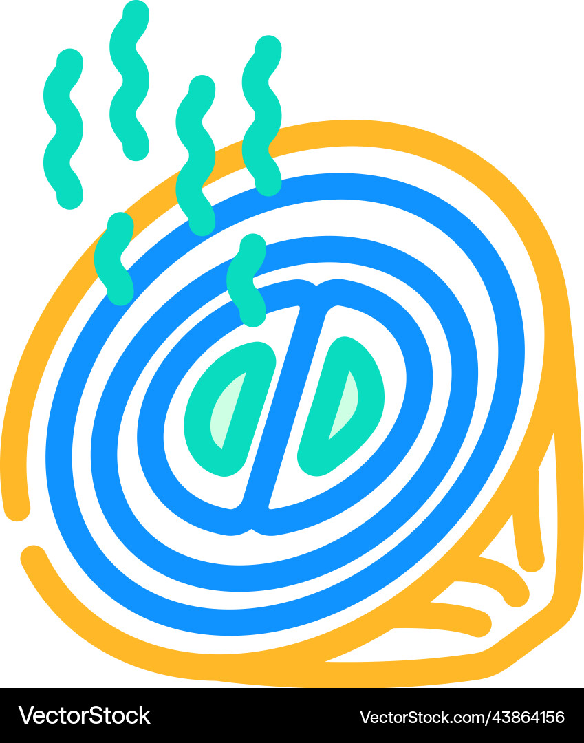 Smell onion color icon Royalty Free Vector Image