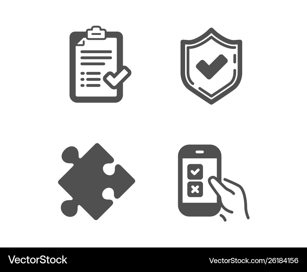 Strategy confirmed and approved checklist icons Vector Image