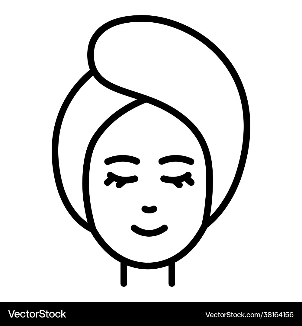 Woman spa line icon Royalty Free Vector Image - VectorStock