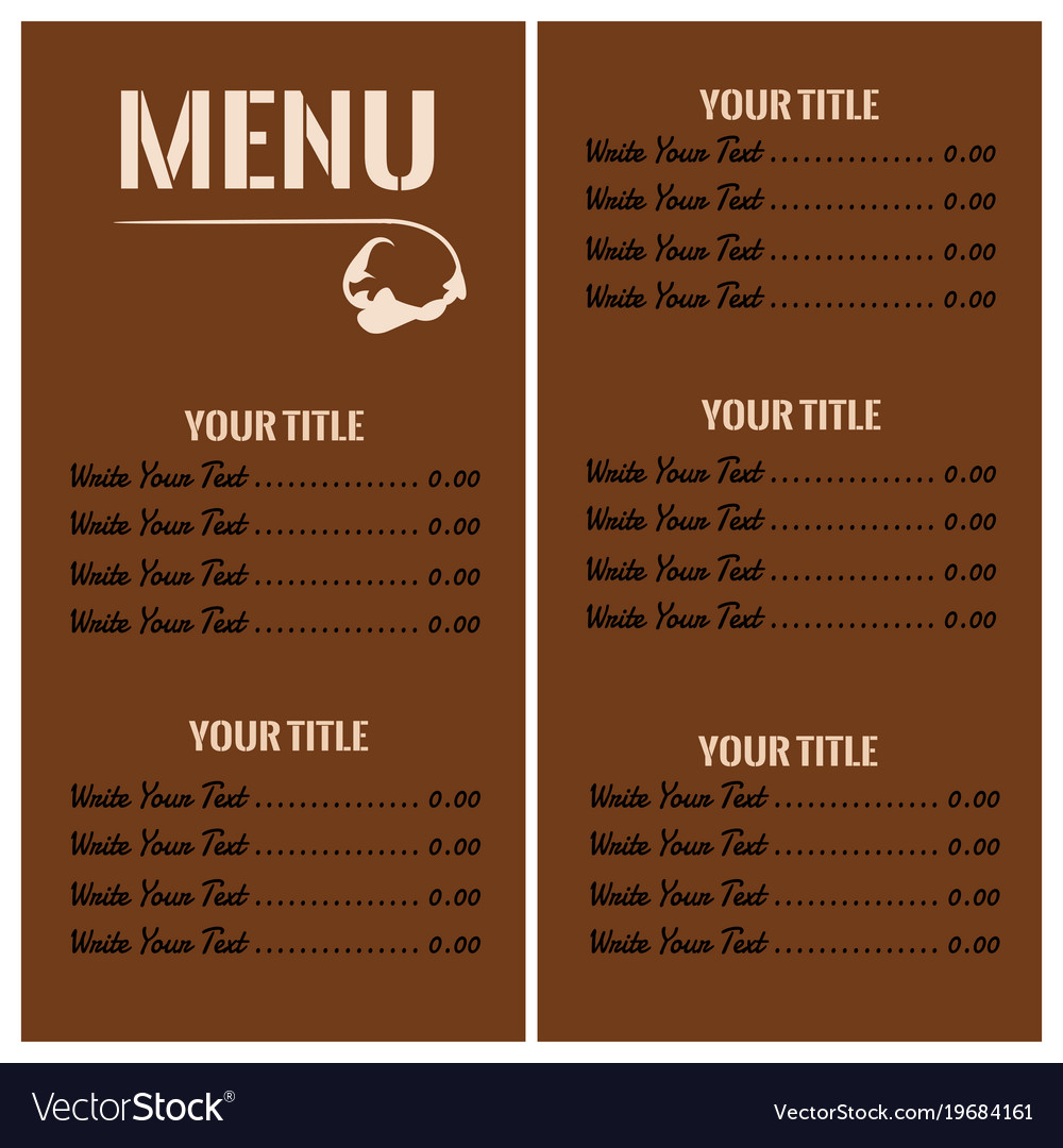 Abstract menu presentation Royalty Free Vector Image