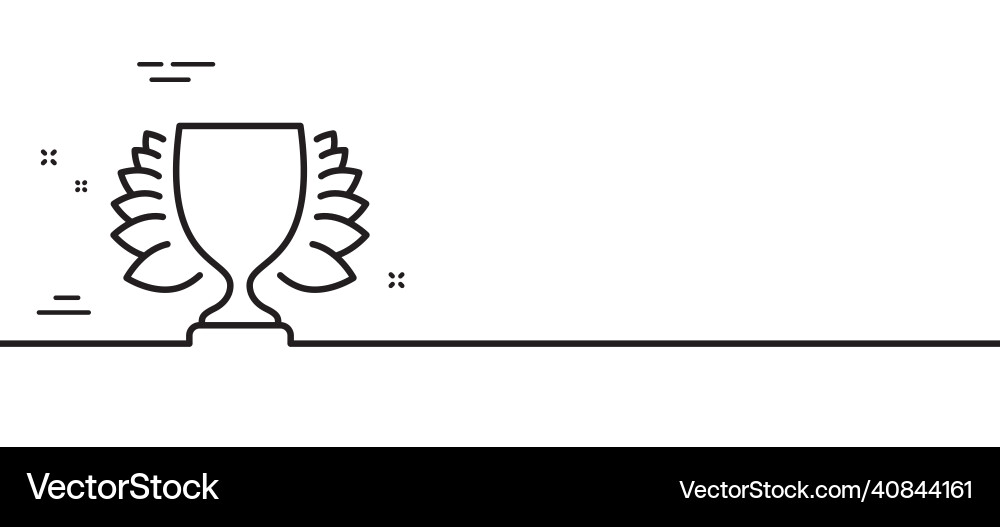 Award cup line icon winner trophy minimal Vector Image