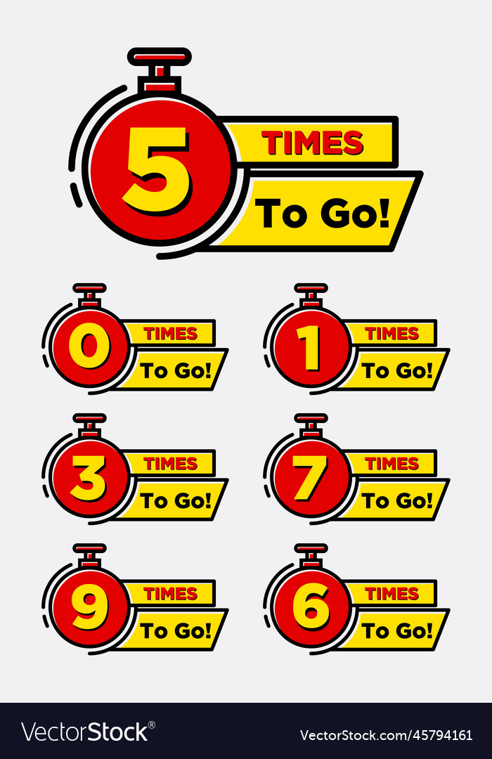 Banner Design Goes To With Non sequential Numbers Vector Image