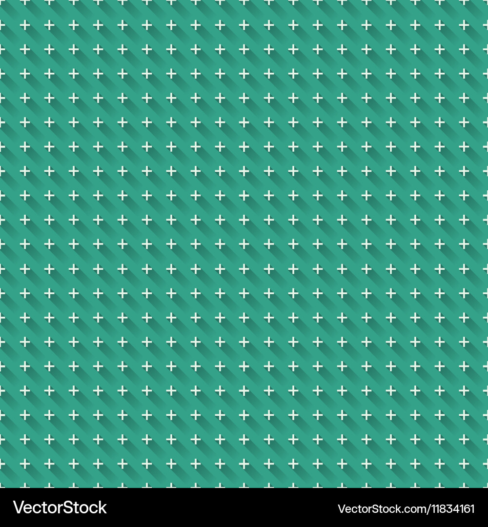Blue background with seamless white crosses Vector Image