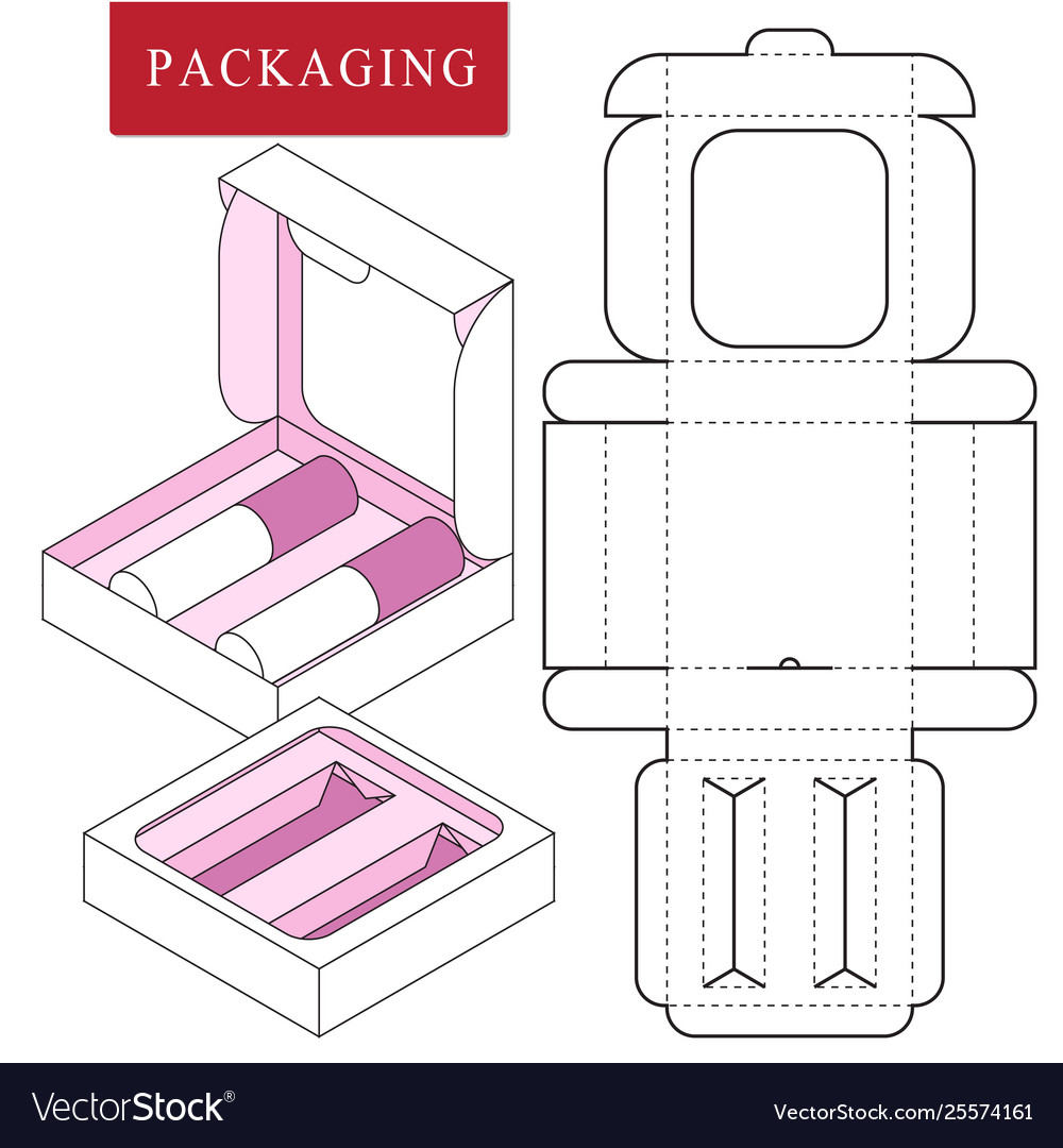 Boxpackage template isolated Royalty Free Vector Image