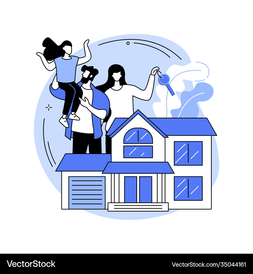 Family house abstract concept Royalty Free Vector Image