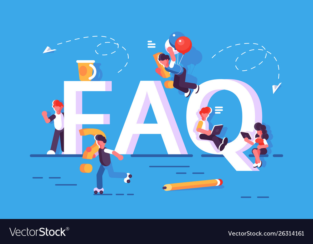Faq qa häufig gestellte Fragen Konzept Lizenzfreier Vektor