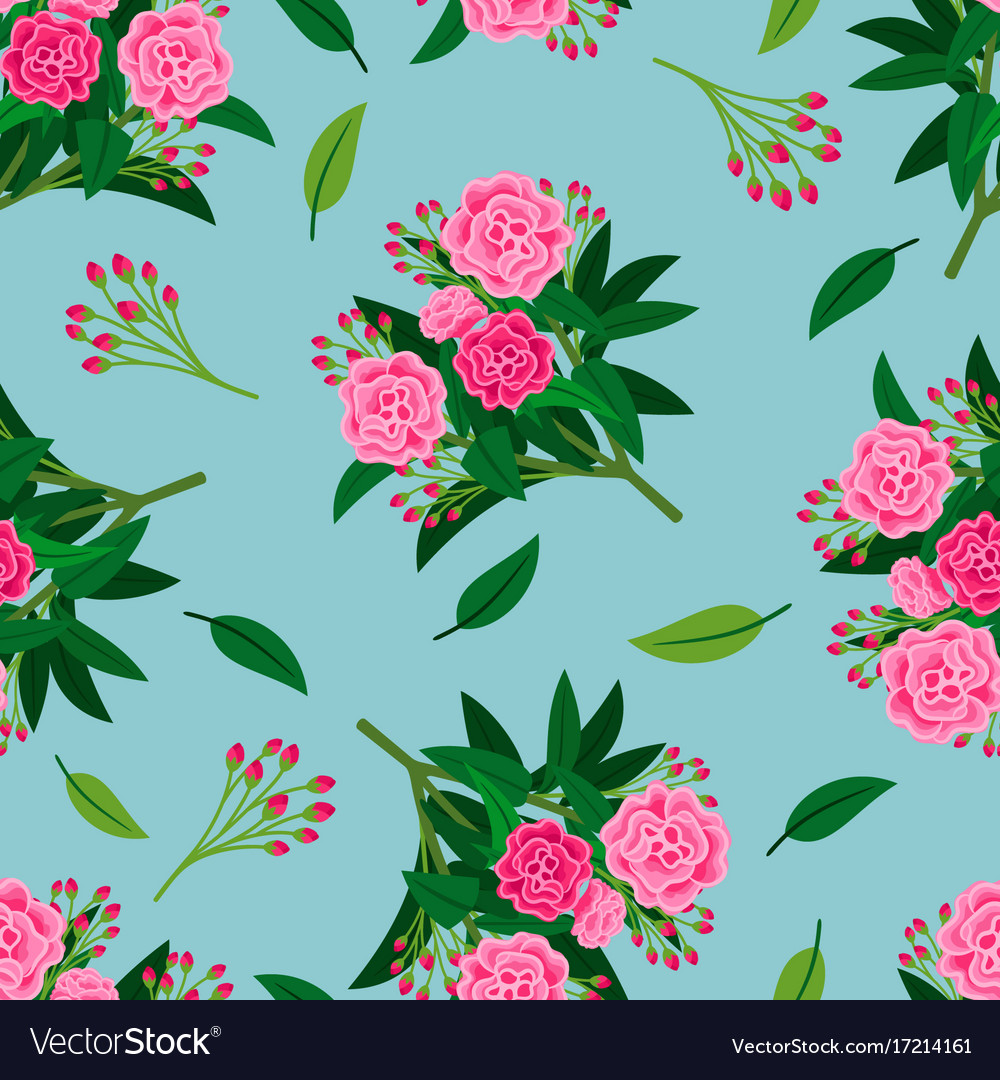 Floral pattern with pink peony Royalty Free Vector Image