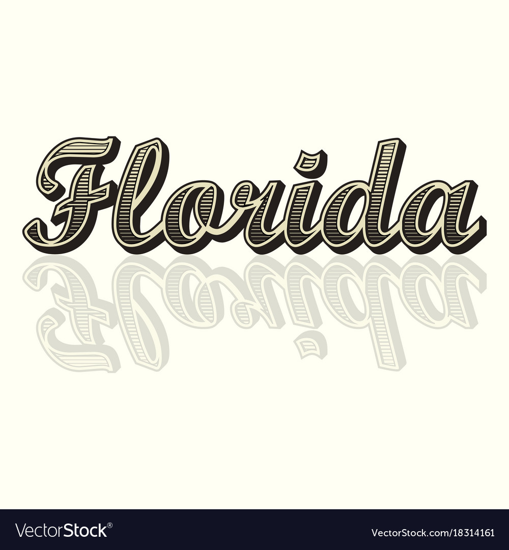 Florida text background Royalty Free Vector Image