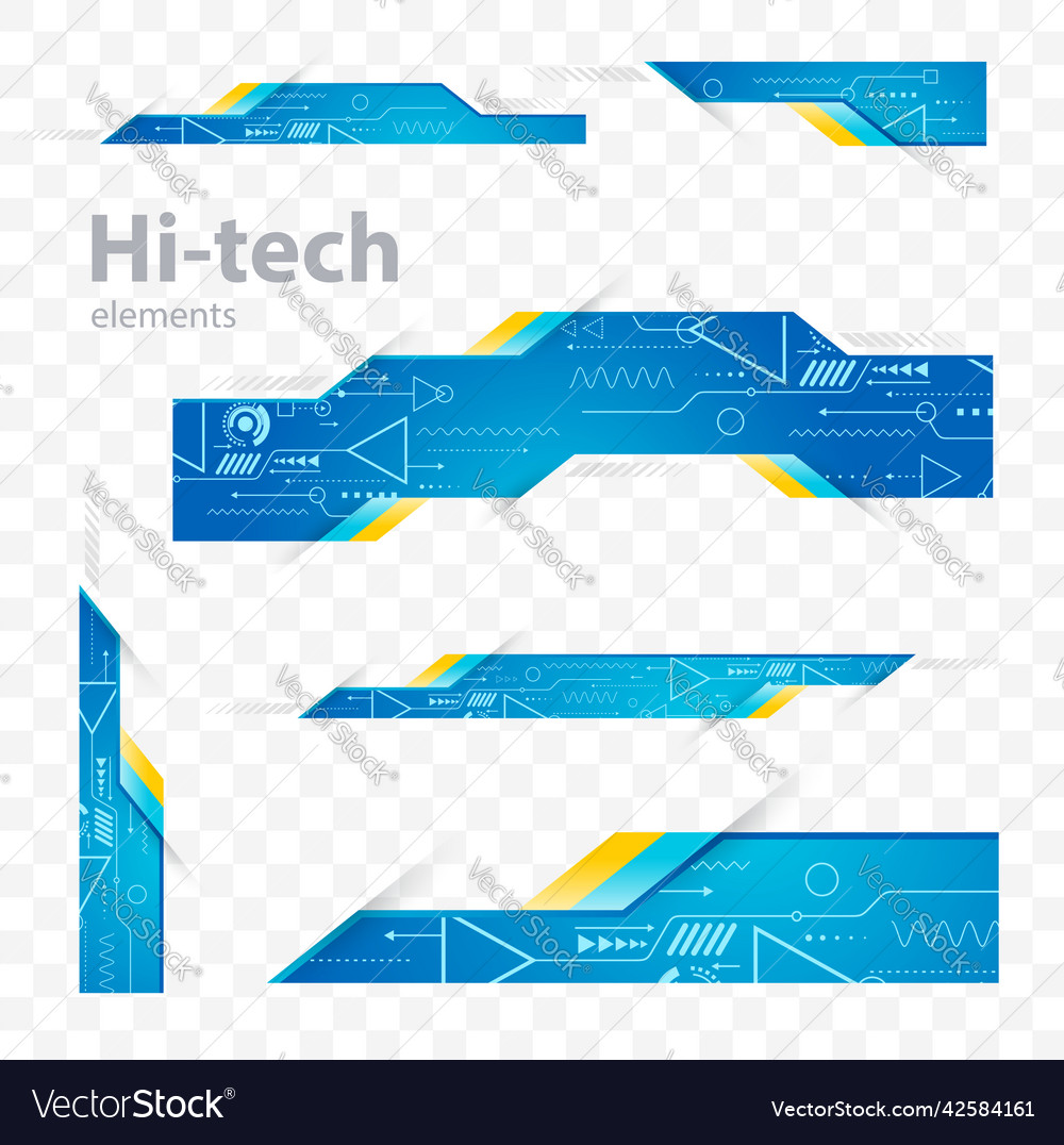 Hi-tech elements Royalty Free Vector Image - VectorStock