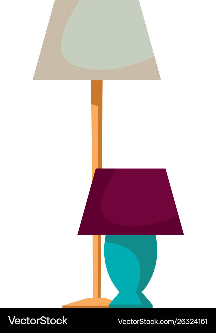Living and room light lamps Royalty Free Vector Image