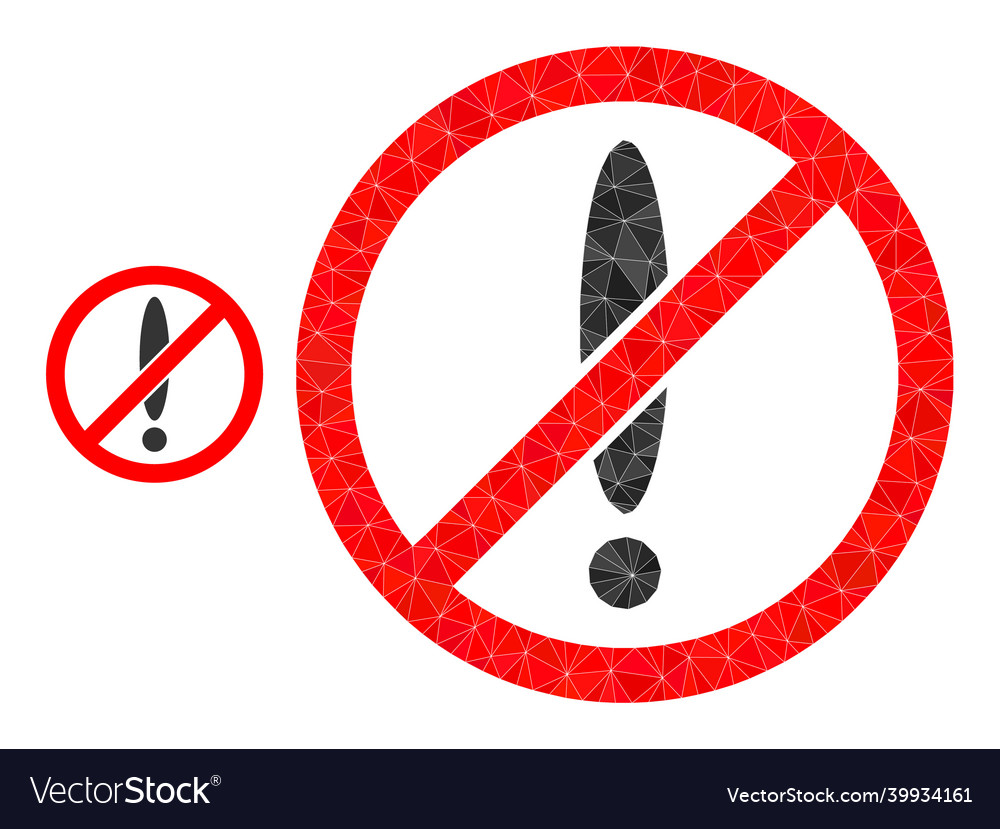 Lowpoly no problem icon Royalty Free Vector Image